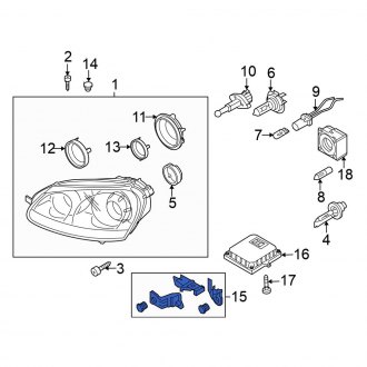 Volkswagen Rabbit Headlight Components - Brackets, Adapters | CARiD