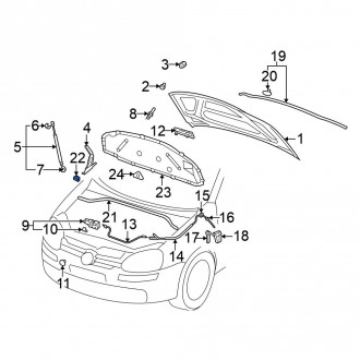 Volkswagen Golf GTI Hood Weatherstripping Seals — CARiD.com