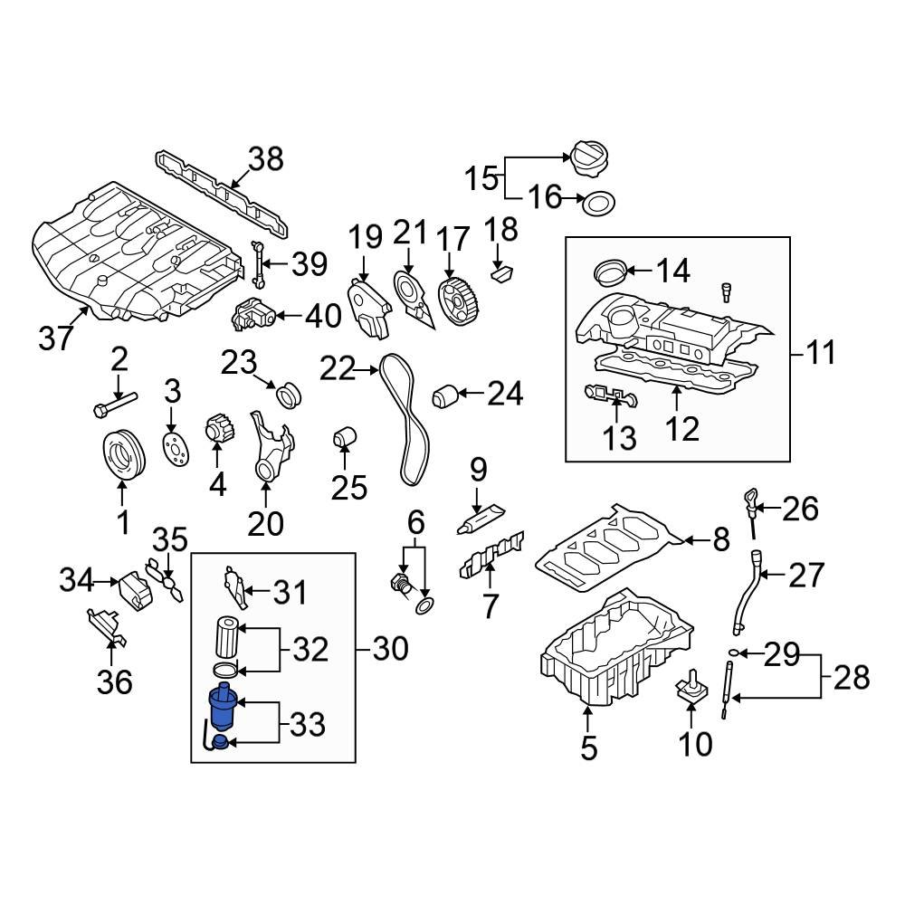 Volkswagen OE 06D115408B - Engine Oil Filter Housing