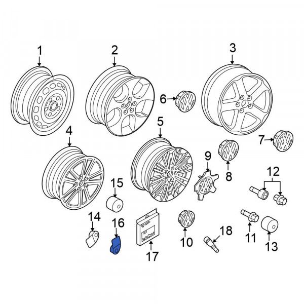 Volkswagen OE 839601361 - Tire Valve Stem