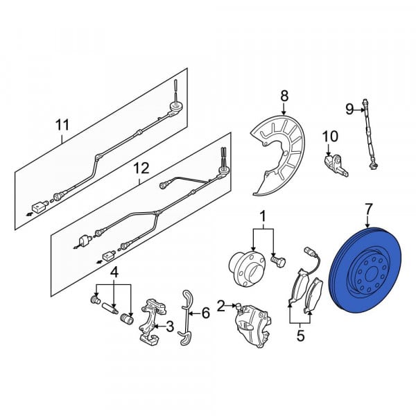 Volkswagen OE 5Q0615301H - Front Disc Brake Rotor