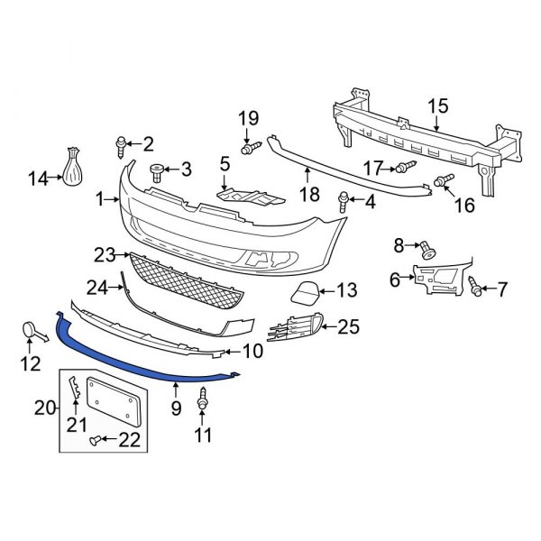 Volkswagen OE 5K0805903B9B9 - Front Valance Panel