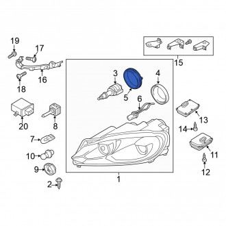 Volkswagen Tiguan Headlight Components | Brackets, Adapters — CARiD.com