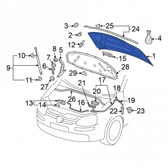 Volkswagen Golf GTI Replacement Hood Panels — CARiD.com