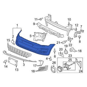 Volkswagen Golf GTI OEM Bumpers - Genuine Front & Rear Bumpers | CARiD