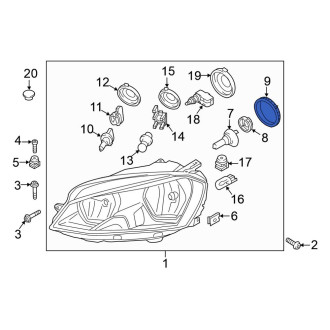 Volkswagen Tiguan Headlight Components - Brackets, Adapters | CARiD