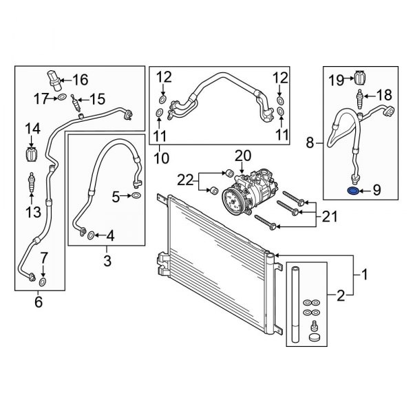 Volkswagen OE 4D0260749B - A/C Refrigerant Line O-Ring
