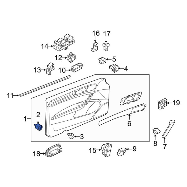 Volkswagen OE 3AA868243A - Door Interior Trim Panel Retainer