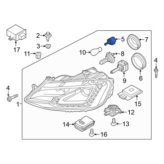 Volkswagen Tiguan Headlight Components | Brackets, Adapters — CARiD.com