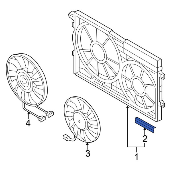 Volkswagen OE 5C6122321C - Radiator Shutter Assembly