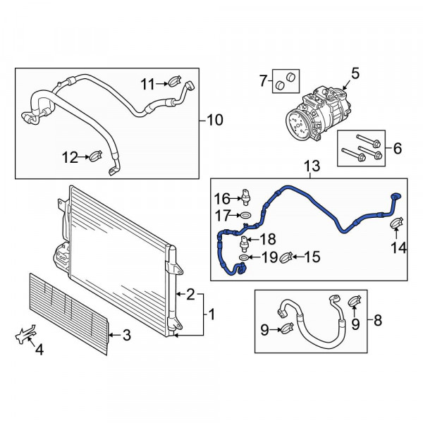 Volkswagen OE 5C0820741BP - A/C Refrigerant Liquid Hose