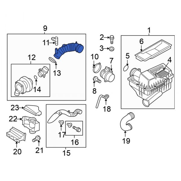 Volkswagen OE 1K0129654BC - Engine Air Intake Hose