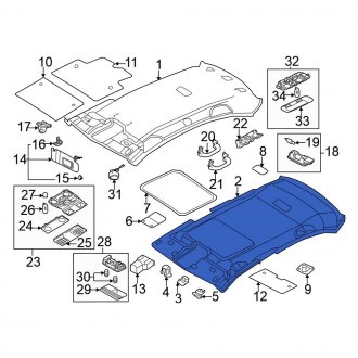 Volkswagen Jetta Replacement Headliners — CARiD.com