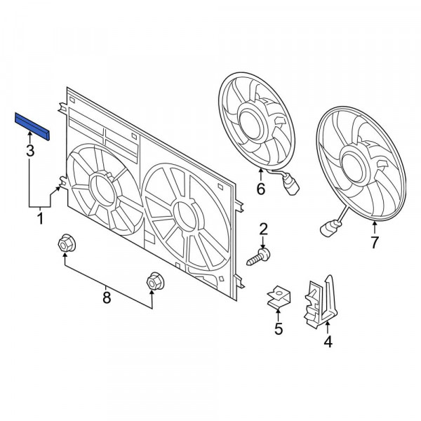 Volkswagen OE 5C6122321C - Radiator Shutter Assembly