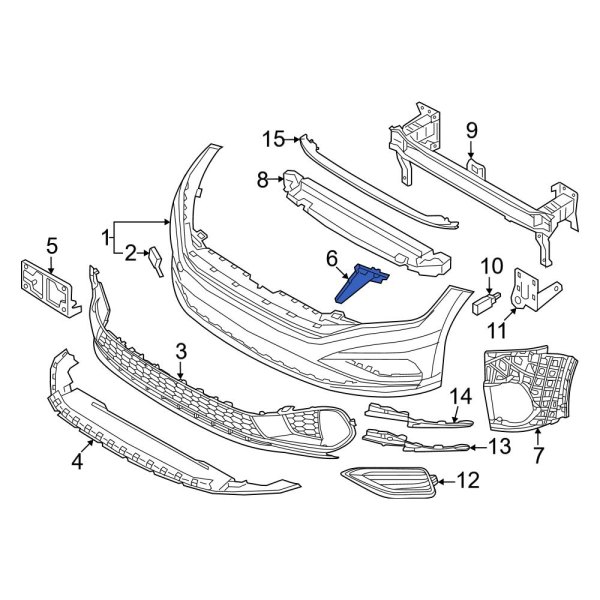 Volkswagen OE 17A807183A - Left Bumper Cover Bracket