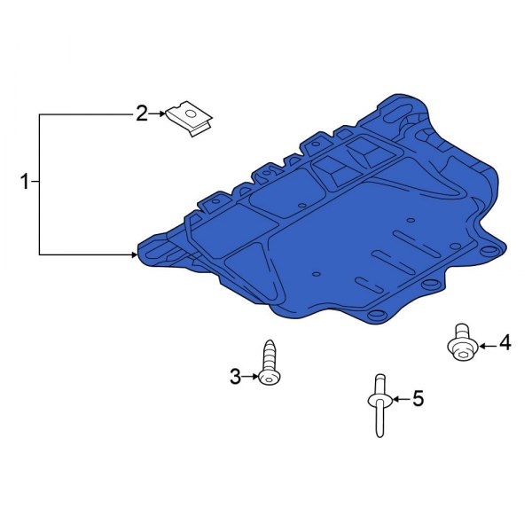 Volkswagen OE 3Q0825235A - Front Radiator Support Splash Shield