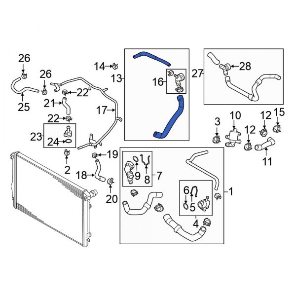 Volkswagen OE 5Q0122157AK - Radiator Coolant Hose