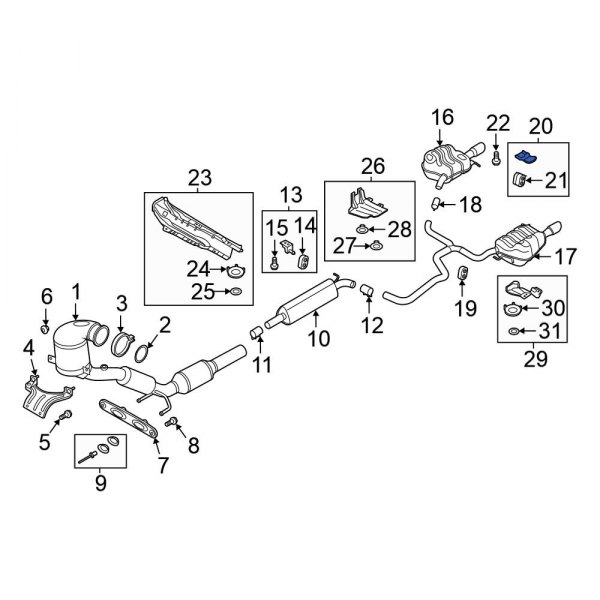 Volkswagen OE 5Q0253144N - Exhaust System Hanger Bracket
