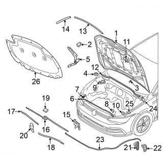 Volkswagen ID.4 Replacement Hood Hardware — CARiD.com