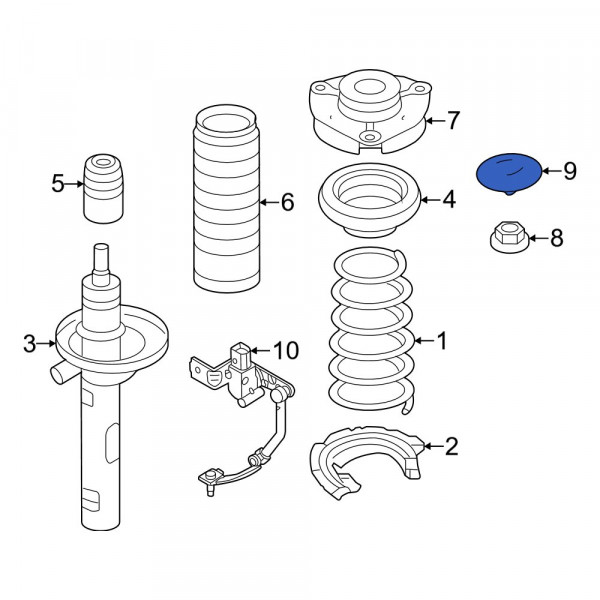 Volkswagen OE 6Q0412359 - Suspension Strut Mount Cap