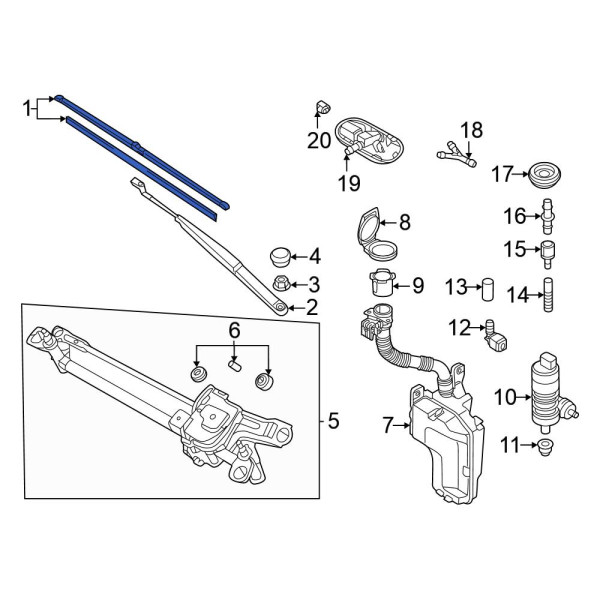 Volkswagen OE 5G1998002 - Wiper Blade