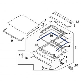 Volkswagen Car Roof Seals, Weatherstrips & Moldings — CARiD.com
