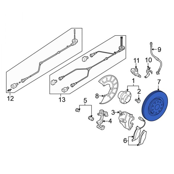 Volkswagen OE 5Q0615301F - Front Disc Brake Rotor