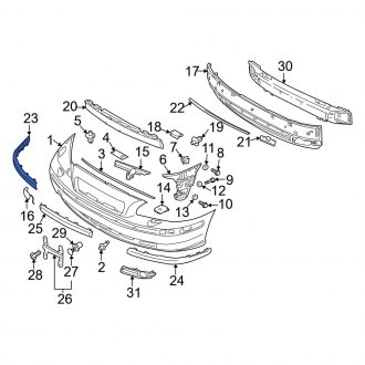 Volvo Replacement Bumper Moldings & Trim | Front, Rear — CARiD.com