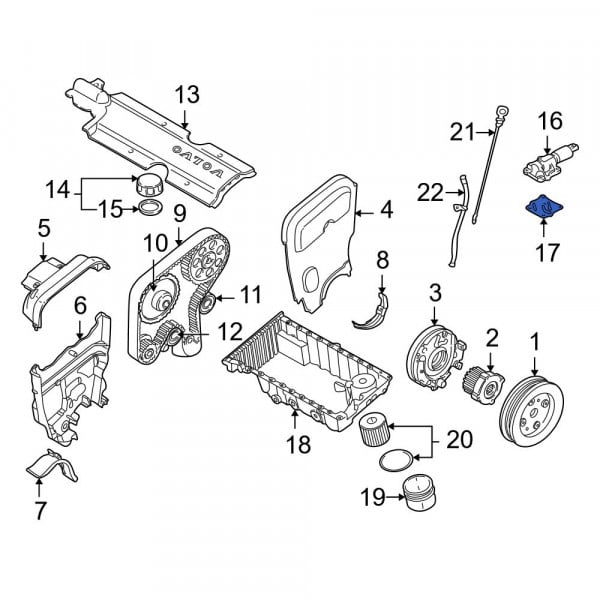 Volvo OE 30731212 - Engine Variable Valve Timing (VVT) Solenoid Seal