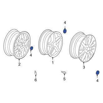 Volvo S80 OEM Wheel Center Caps - Emblems, Logos | CARiD