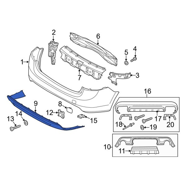 Volvo OE 31353703 - Rear Valance Panel