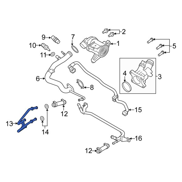 Volvo OE 32208969 - Engine Coolant Pipe