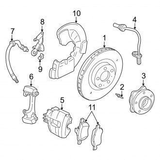 2001 Volvo S80 OEM Brake Parts | Pads, Bleeders — CARiD.com