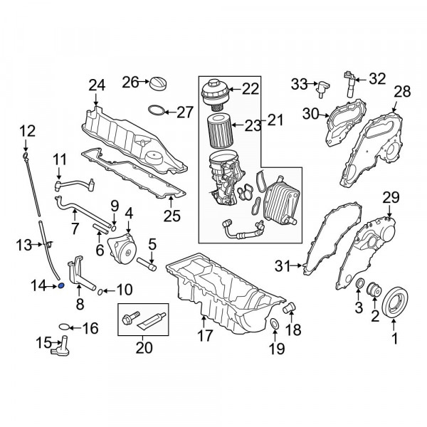 Volvo OE 30637865 - Engine Oil Dipstick Tube O-Ring