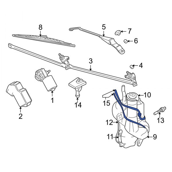 Volvo OE 30622606 - Rear Liftgate Washer Hose