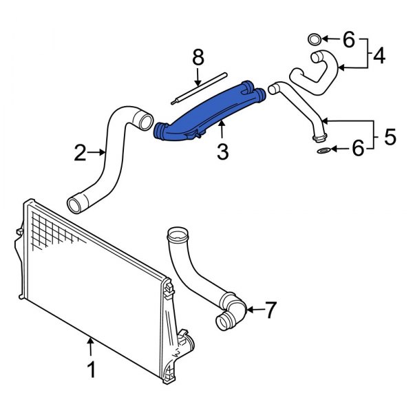 Volvo OE 30636959 - Center Engine Coolant Pipe