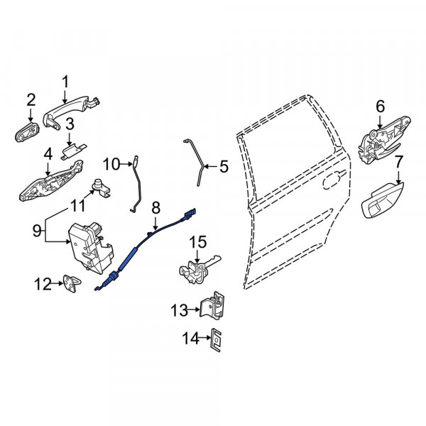 Volvo OE 31253059 - Front Door Latch Cable