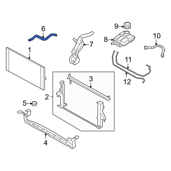 Volvo OE 30723082 - Upper Radiator Coolant Hose
