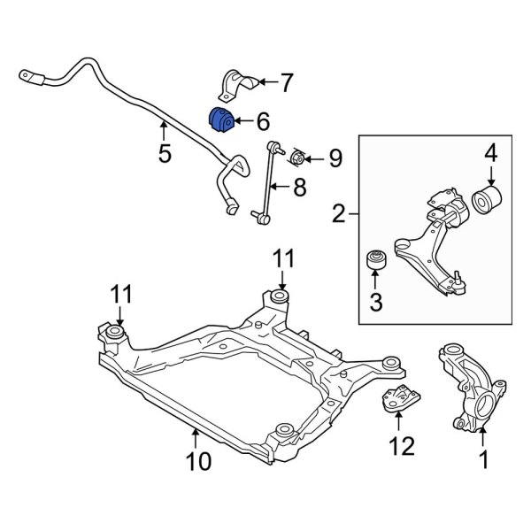 Volvo OE 31429797 - Front Suspension Stabilizer Bar Bushing