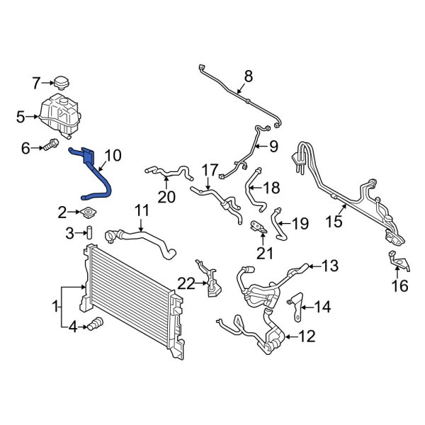 Volvo OE 32339860 - Engine Coolant Overflow Hose