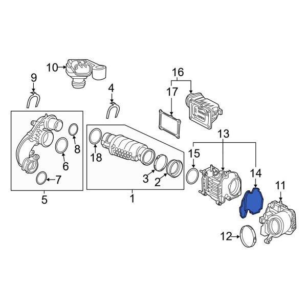 Volvo OE 32222166 - Engine Air Intake Hose Gasket