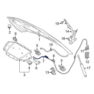 Volvo V60 Hood Release Cables & Handles — CARiD.com