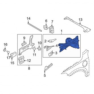 Volvo V90 Inner Fenders | Wells, Liners, Shields — CARiD.com