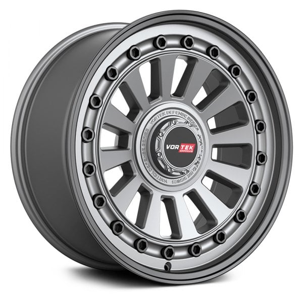 VORTEK® VRD-702 RADAR Wheels - Matte Gunmetal with Black Bolts and Lip Rims