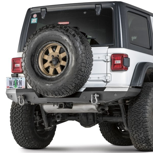 Warn® 102410 - Elite Series Full Width Black Rear HD Bumper