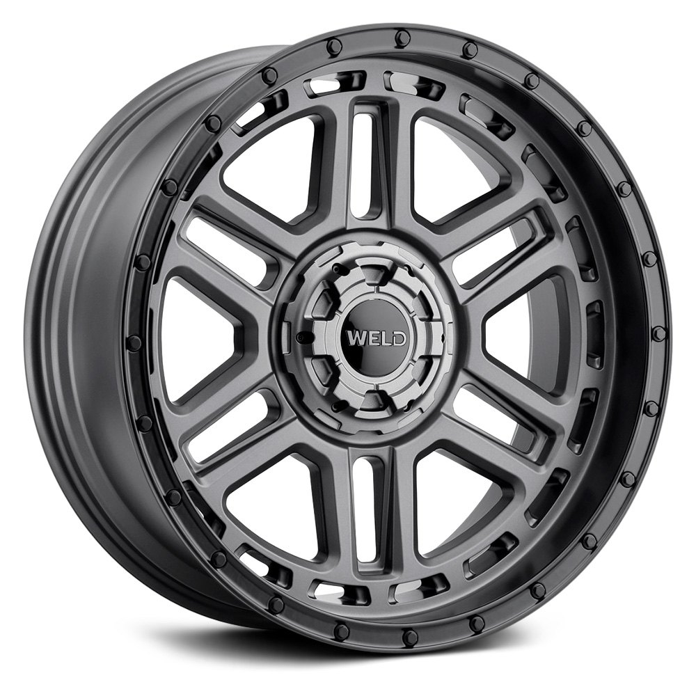 WELD OFF-ROAD® CRUX W221 Wheels - Satin Gunmetal with Satin Black Ring Rims