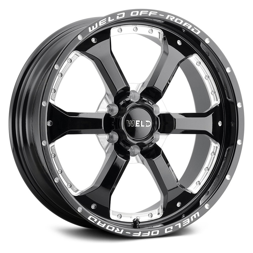 WELD OFF-ROAD® GRANADA 6 W125 Wheels - Gloss Black with Milled Accents ...