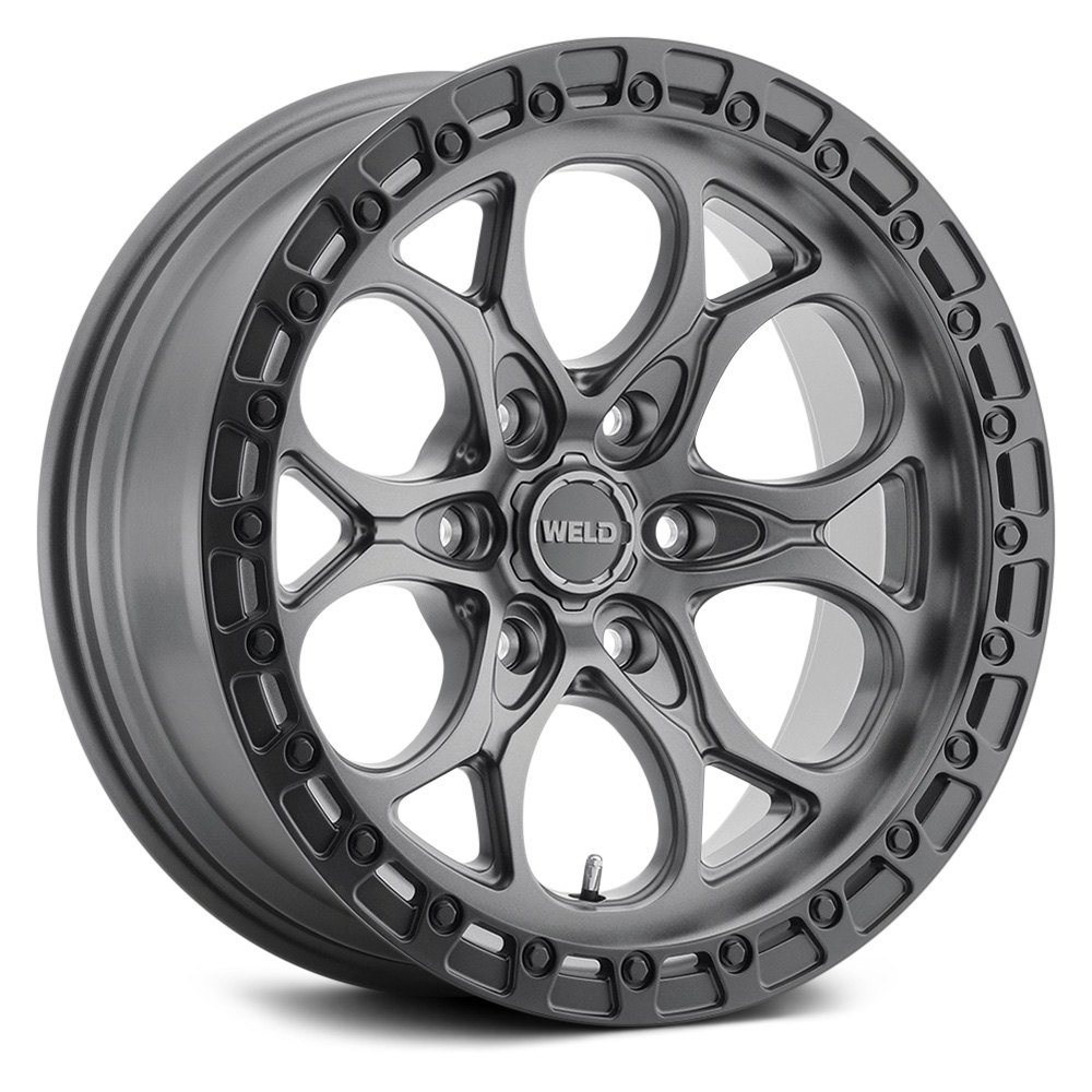 WELD OFF-ROAD® LEDGE SIX W107 Wheels - Satin Gunmetal with Satin Black ...