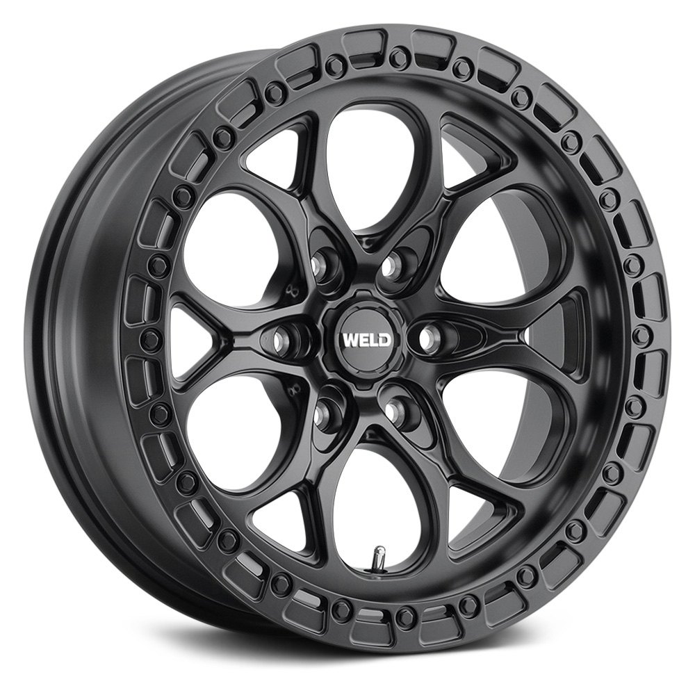WELD OFF-ROAD® LEDGE SIX W108 Wheels - Satin Black with Black Ring Rims