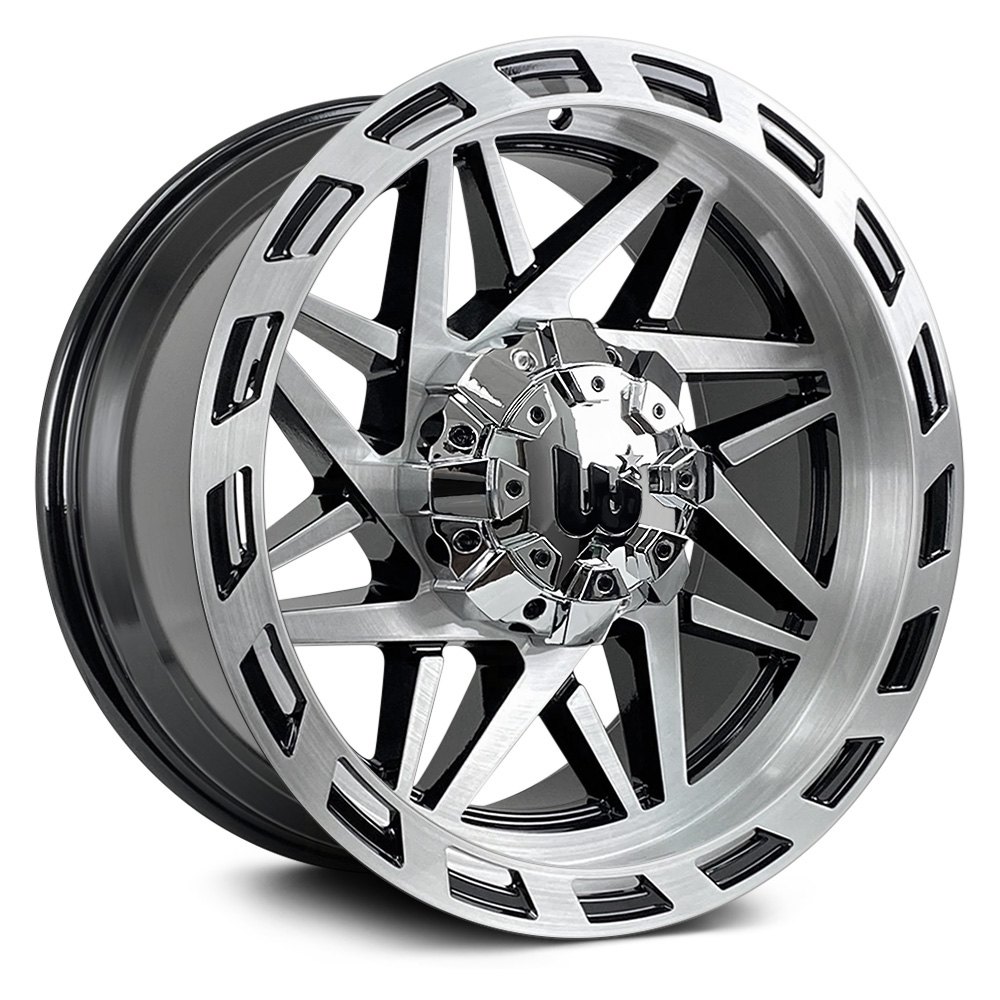WESTERN WHEELS® BOULDER Wheels - Brushed Face with Gloss Black Lip Rims